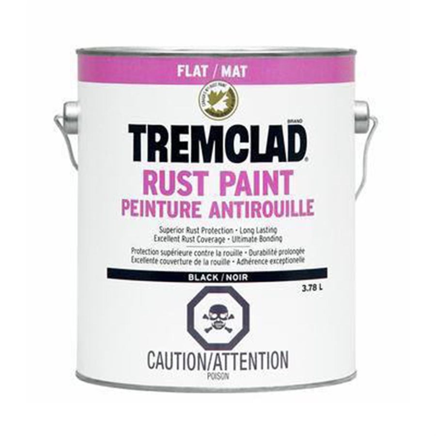 Tremclad Paint Rust 3.78L Flat Black Tremco